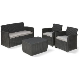 Les Tendances Les Tendances - Set lounge esterno grafite 135x72x76 cm