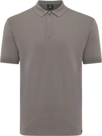 Genti Homme, Tops, Brun, Taille: 3XL Polo Zip Cool Dry