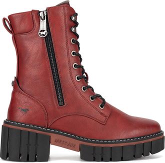 Mustang Jeans Schn&uuml;rschuhe Mustang 1447-504 Rot