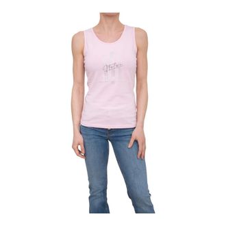 Fracomina D&eacute;bardeur avec logo en strass - Femme - Tops - Rose - Taille: 40 FR