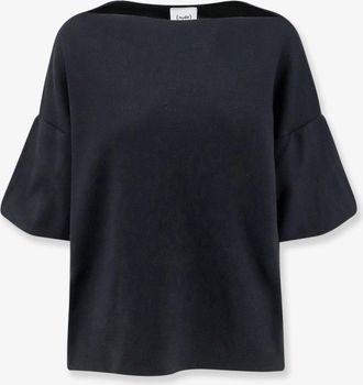 Nude Wool blend boat neck sweater - NUDE - gender_Woman