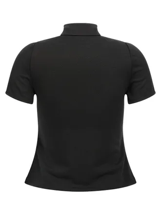 Courr&egrave;ges Logo-Embroidered Interlock Shirt - Black