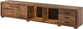 Massivmoebel24 TV-Board Akazie 235x40x47 natur lackiert bark 116