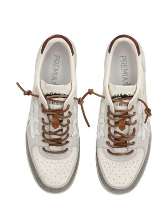Premiata Mens Sneakers Basket Clay White Sheepskin Trainers