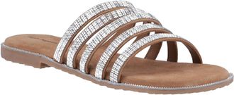 Hush Puppies Paris Riemchensandalen Damen Wildleder Tan/Silber