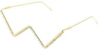 IFUNDOM Monture de Lunettes D&eacute;corative &agrave; Cristaux sans Verres pour Femmes Cadre L&eacute;ger et Scintillant pour F&ecirc;tes et Accessoires Mode