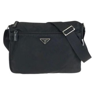 Prada Sac bandouli&egrave;re Pre-owned en nylon Tessuto avec logo triangle - Homme - Pre-owned - Noir - Taille: ONE Size
