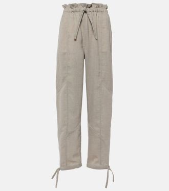 Ganni Weite High-Rise-Hose