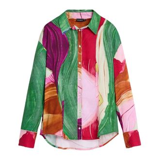 Desigual Femme, Blouses et Chemises, Multicolore, Taille: 42 FR Chemise Cam Tutifrutti