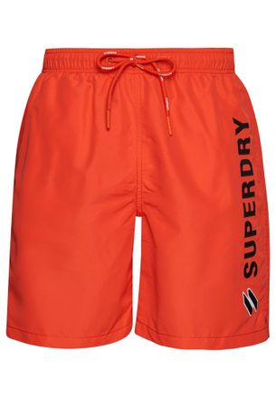 Superdry Mens Code APPLQUE 19INCH W2-Swim Shorts, Havana Orange, X-Large
