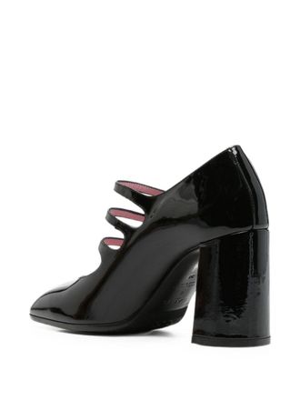Carel Patent Leather Triple-Strap Pump - Black