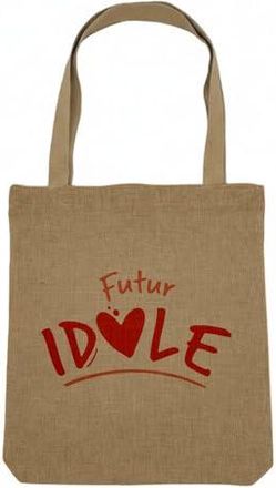Fabulous Sac Shopping Tote Bag Aspect Lin - Futur Idole Internet Star - Sac de Courses Toile Epaisse 360g Beige Naturel Cabas Port&eacute; Epaule Solide Imprim&eacute; en Fr