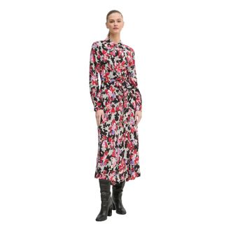 Diane Von F&uuml;rstenberg Robe mi-longue ceintur&eacute;e &agrave; imprim&eacute; floral - Femme - Robes - Multicolore - Taille: 36 FR