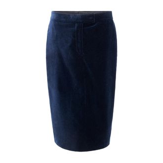 Tom Ford Blauer Samt-Midirock mit Rei&szlig;verschluss - - Skirts - Damen - Blau - XS