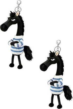 Generic 2026 Ann&eacute;e du cheval porte-bonheur Mascotte porte-bonheur Gardien en peluche porte-bonheur porte-bonheur Souhaits positifs, porte-cl&eacute;s chevaux t&ecirc;tus o