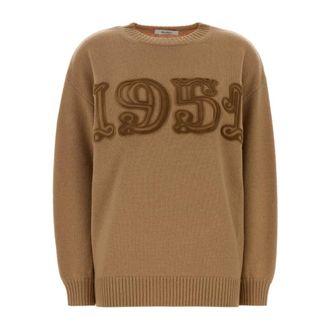 Max Mara Femme, Pulls, Brun, Taille: 40 FR Fido Tricot Ras du Cou