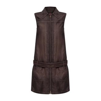Diesel Damen, Kleider, Braun, XSGr&ouml;&szlig;e