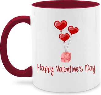 Shirtracer Tasse Tassen 325ml - Partner Freund & Freundin - Happy Valentines Day Geschenk - Liebenden Verliebten Herzens Freundschaft Valentinstag - 325 ml - Bor