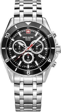 Swiss Alpine Military Homme, Accessoires, Noir, Taille: ONE Size Montre Chronographe