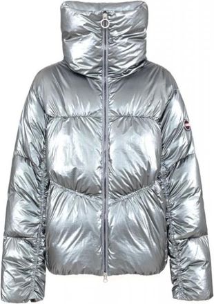 Colmar Femme, Vestes, Gris, Taille: 36 FR Doudoune oversize &agrave; effet m&eacute;tallis&eacute;