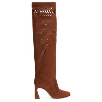Alberta Ferretti Femme, Chaussures, Brun, Taille: 39 EU Botte Haute en Su&egrave;de