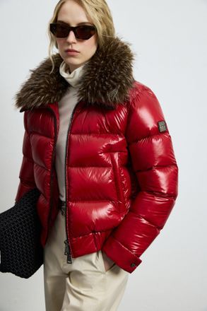 Lufian Damen Gl&auml;nzende Pufferjacke mit G&auml;nsedaunen