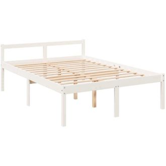 vidaXL Seniorenbett Wei&szlig; 140x190 cm Massivholz Kiefer vidaXL