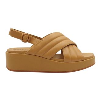 Camper Beige Gekreuzte Damensandalen - - Shoes - Damen - Braun - 38 EU