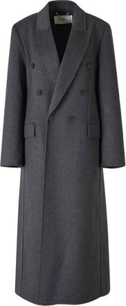 Victoria Beckham Knielanger Mantel - Grau