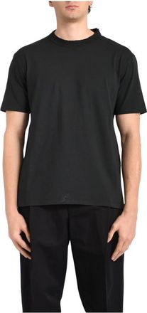 Mauro Grifoni Homme, Tops, Noir, Taille: L Girocollo Doppiato T-Shirt