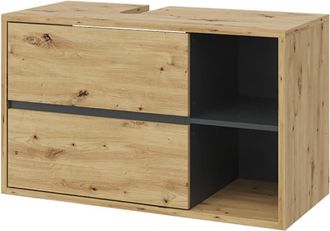 Vicco Waschbeckenunterschrank Artisan-Eiche Viola 100x60x46 cm - Unterschrank Badezimmer, Leichte Reinigung des Bodens Dank wandh&auml;ngender Montage