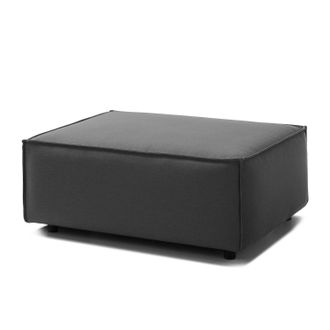 Studio Copenhagen home24 Polsterhocker rechteckig 97 x 40 x 79cm Grau/Anthrazit Webstoff Osta: Anthrazit