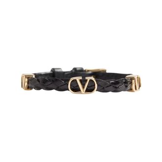 Valentino Geflochtenes Kalbslederarmband - - Accessories - Damen - Schwarzk - ONE SIZE