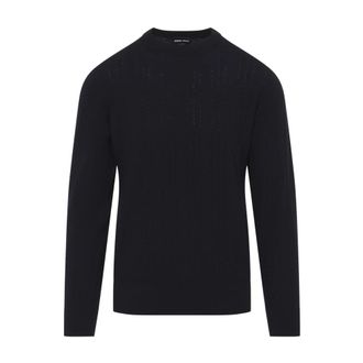 Giorgio Armani Rundhals-Pullover - - Knitwear - Herren - Blau - M