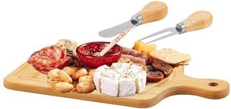 Generico Planche &agrave; fromages | Tablette pour collations | Plateau en Bois pour tranch&eacute;s avec Couverts et &eacute;tiquette de Thanksgiving | Id&eacute;al pour Cuisine Maison, 