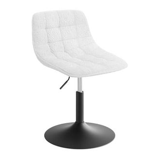 Woltu Tabouret de Coiffeuse, Chaise de Maquillage Pivotante avec Dossier et R&eacute;glable en Hauteur, pour Salon, Chambre &agrave; Coucher, Salle &agrave; Manger, Bureau &agrave; Dom