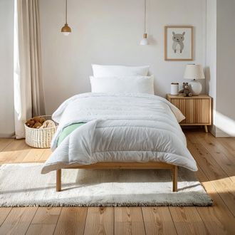 Bleu Calin Kinderbettdecke 140x(150+50) cm Speziell f&uuml;r Kinderbett, temperierte Bettdecke erweiterbar bis 140x200 cm, waschbar bei 95&deg;, Wei&szlig;