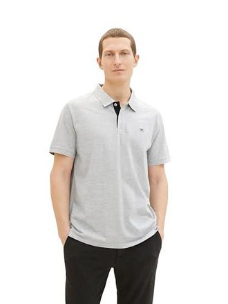 Tom Tailor Tom Tailor 1031006 Polo piqu&eacute; Basique Homme, M&eacute;lange Gris Chin&eacute; 12035., XXL