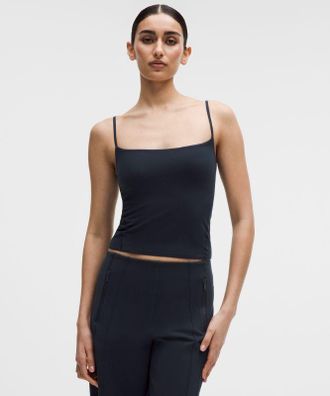 lululemon Wundermost Tanktop aus ultrasoftem Nulu mit verstellbaren Spaghettitr&auml;gern f&uuml;r Frauen - Gr&ouml;&szlig;e 2XS in True Navy