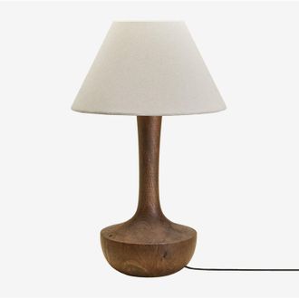 Sklum Tischlampe aus Sintra-Mangoholz Dunkler Griff Holz