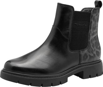 Tamaris Comfort Damen Chelsea Boots mit Rei&szlig;verschluss Klassisch, Schwarz (Black Comb), 39 EU