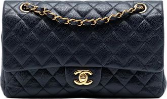 Chanel Hobo Bags - Medium Classic Caviar Double Flap - Gr. unisize - in Blau - f&uuml;r Damen