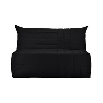 Les Tendances Les Tendances - bultex Banquette bz becci 3 places - l 142 x p 101 cm - Tissu noir