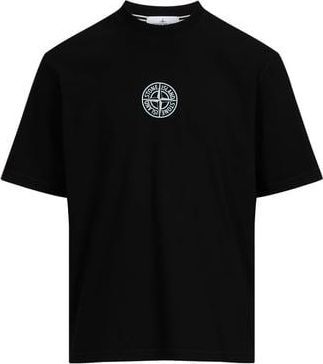Stone Island T-shirt manches courtes &agrave; lettrage au dos en coton