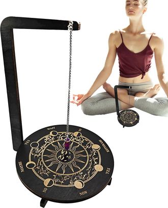 Generic Kristall-Pendelhalter - Geschnitztes Holzregal, Robuste Pendelst&uuml;tze f&uuml;r Triebscheibe, Stative k&uuml;nstlerische Ritualwerkzeuge, Zenmeditationszubeh&ouml;r | 