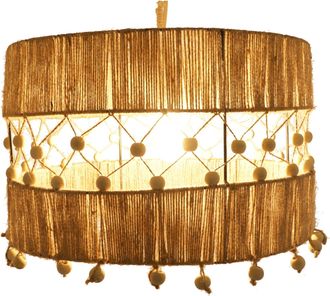 Guru Shop Deckenlampe/Deckenleuchte, in Bali Handgefertigt aus Juteschnur - Modell Linea, Synthetisch, 30x45x45 cm