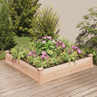 vidaXL Hochbeet mit Einsatz 120x120x25 cm Massivholz Tanne Vidaxl