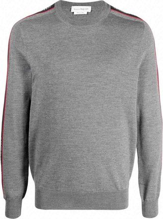 Alexander McQueen Rundhalspullover - Grau