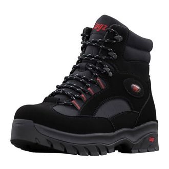 Lugz Bottes Ridgeline Chukka pour homme, Noir/gris acier/rouge mars, 46 EU