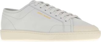 Saint Laurent Low-Top Calf Leather Sneaker - White